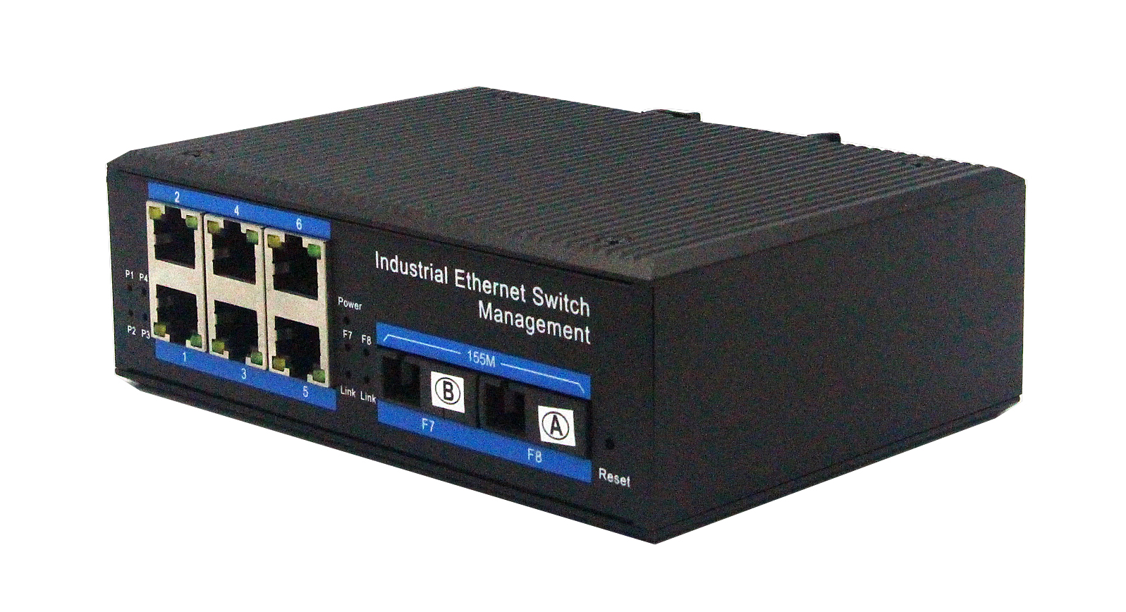 6-Port 10/100BASE-TX+2-Port 100Base-FX Web-managed Industrial PoE Switch - HANSUN Communication ...